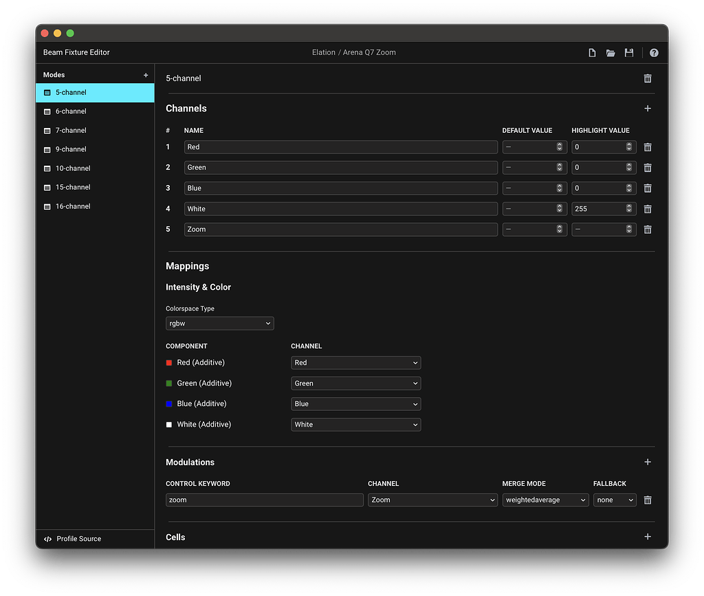 New: Beam Fixture Editor - Beam Fixture Profiles - Showsync Forum